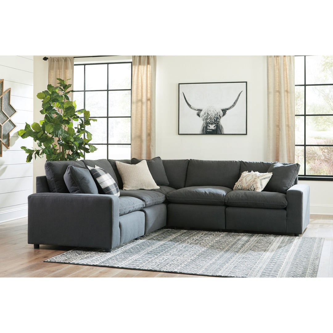 Savesto Charcoal Modular Sectional Bella Furniture